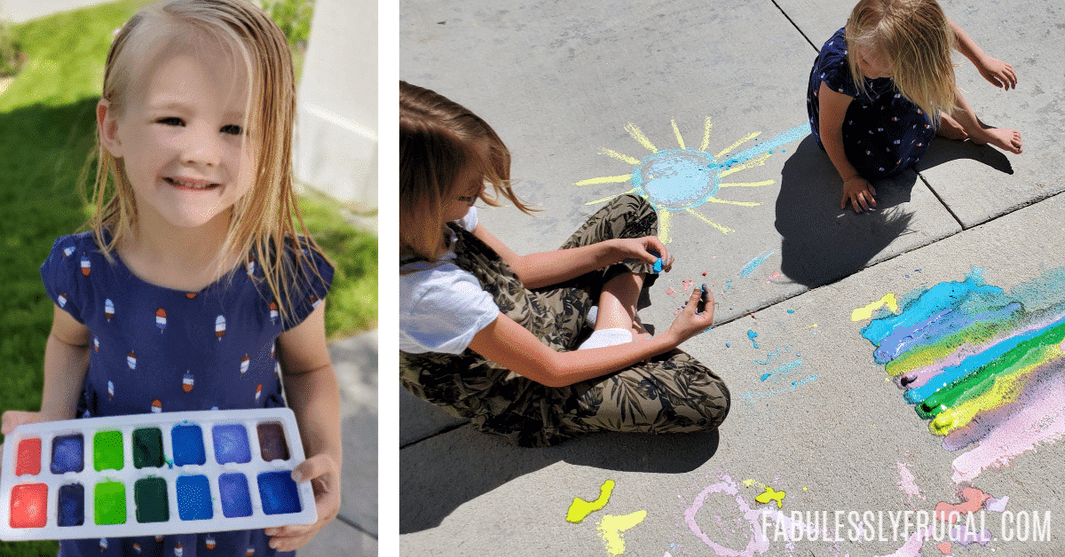 DIY Ice Chalk Recipe - How to Make Ice Chalk - Fabulessly Frugal