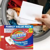 TIVERAIN Coloring-Catcher Extra Large Laundry Sheets, 120-Count $5.99 ...